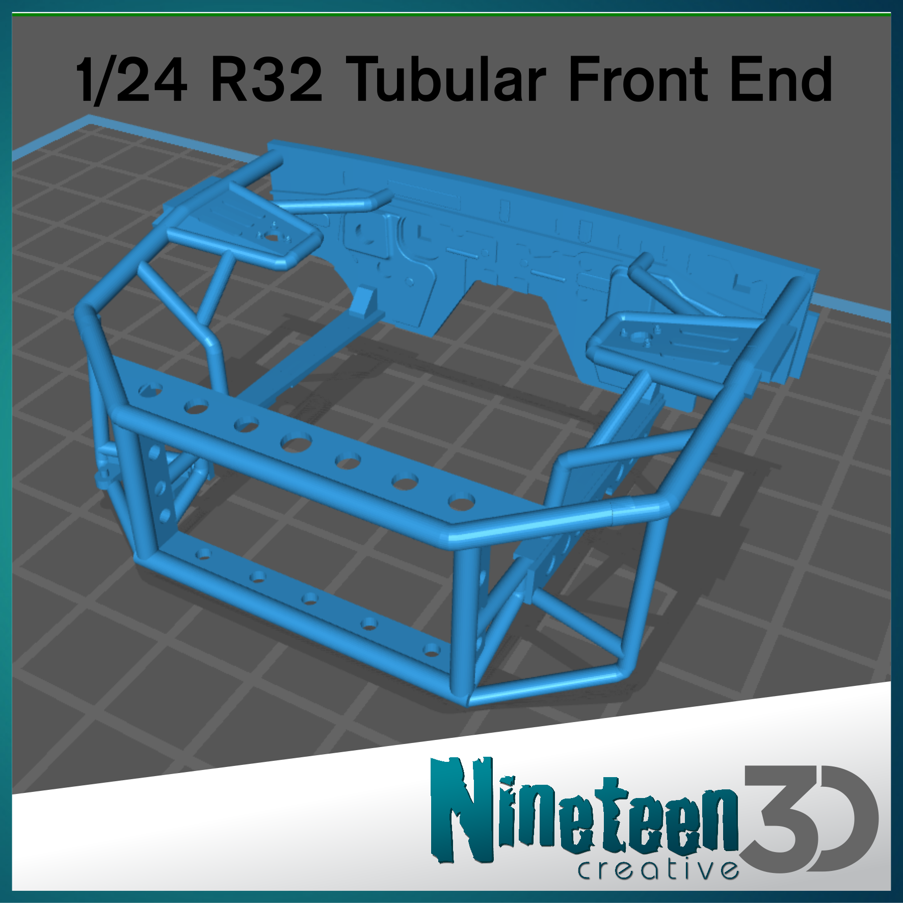 STL file 1/24 R32 GTR Tubular Front End 🔚 ・3D printing model to ...