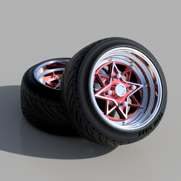 🌆 SSR Starshark 14" inch 2 pcs Rims for diecast and RC scale models ...