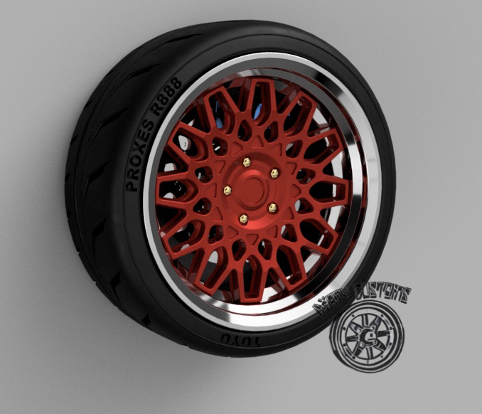 STL file Work Seeker CX rims and tires for scale models 2 pcs 🛞 ・3D printing idea to download・Cults