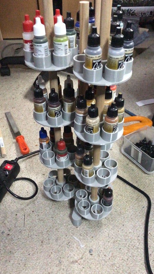 3D printing Rotating paint stand for 17ml Paint Bottles (AMMO of MIG)・Cults