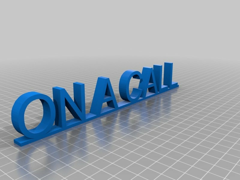 Free STL file On A Call desk sign 🤙 ・3D printing design to download・Cults