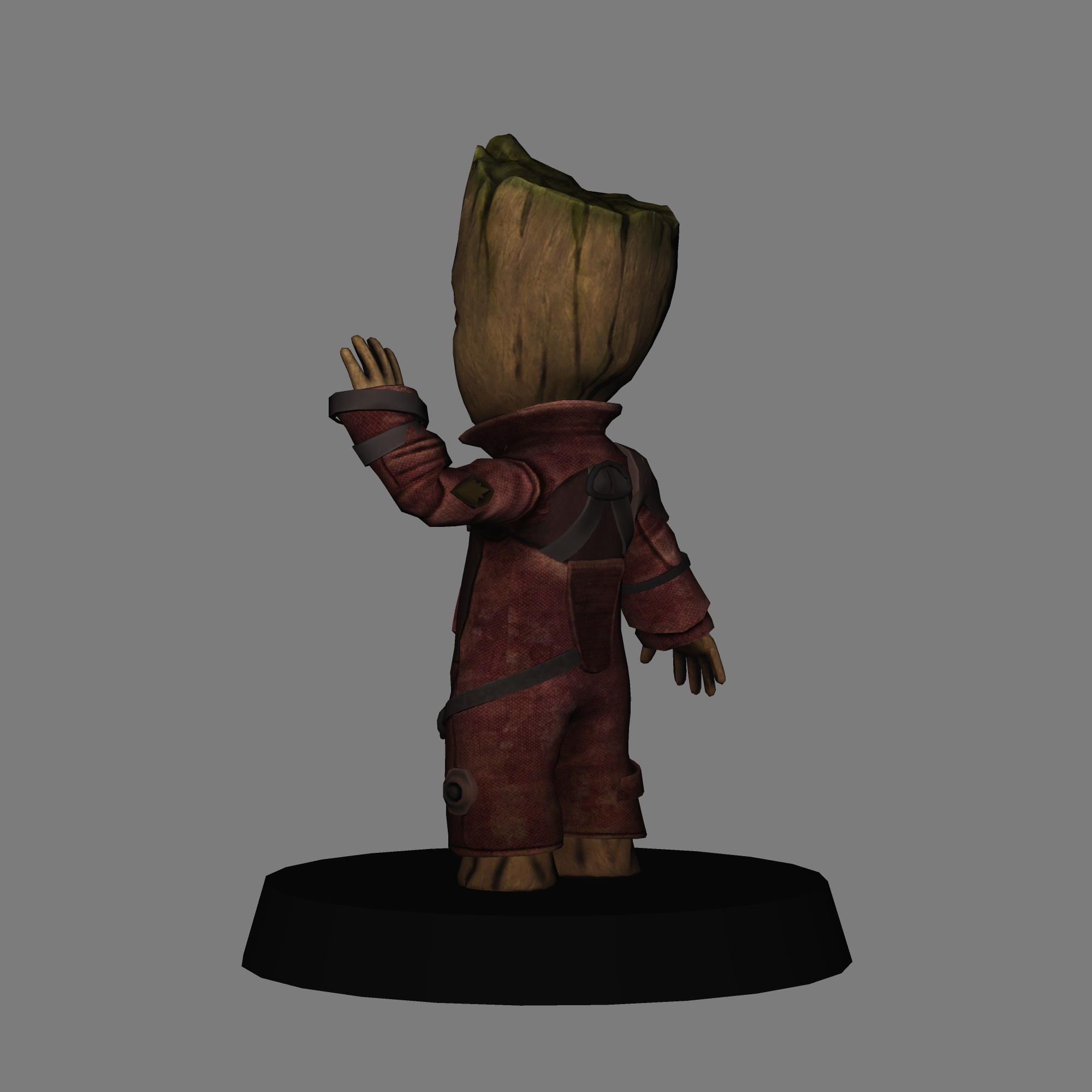 STL file Baby Groot - Guardians of the Galaxy Vol. 2 LOW POLYGONS AND ...