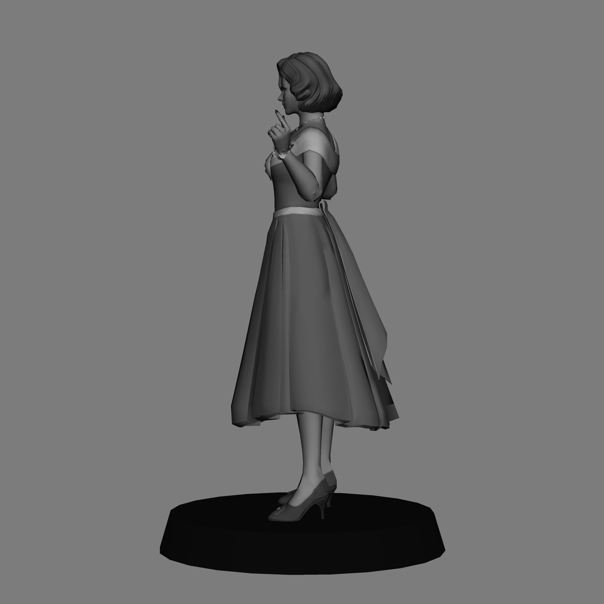 STL file Wanda Maximoff 50's - Wandavision LOW POLYGONS AND NEW EDITION ...