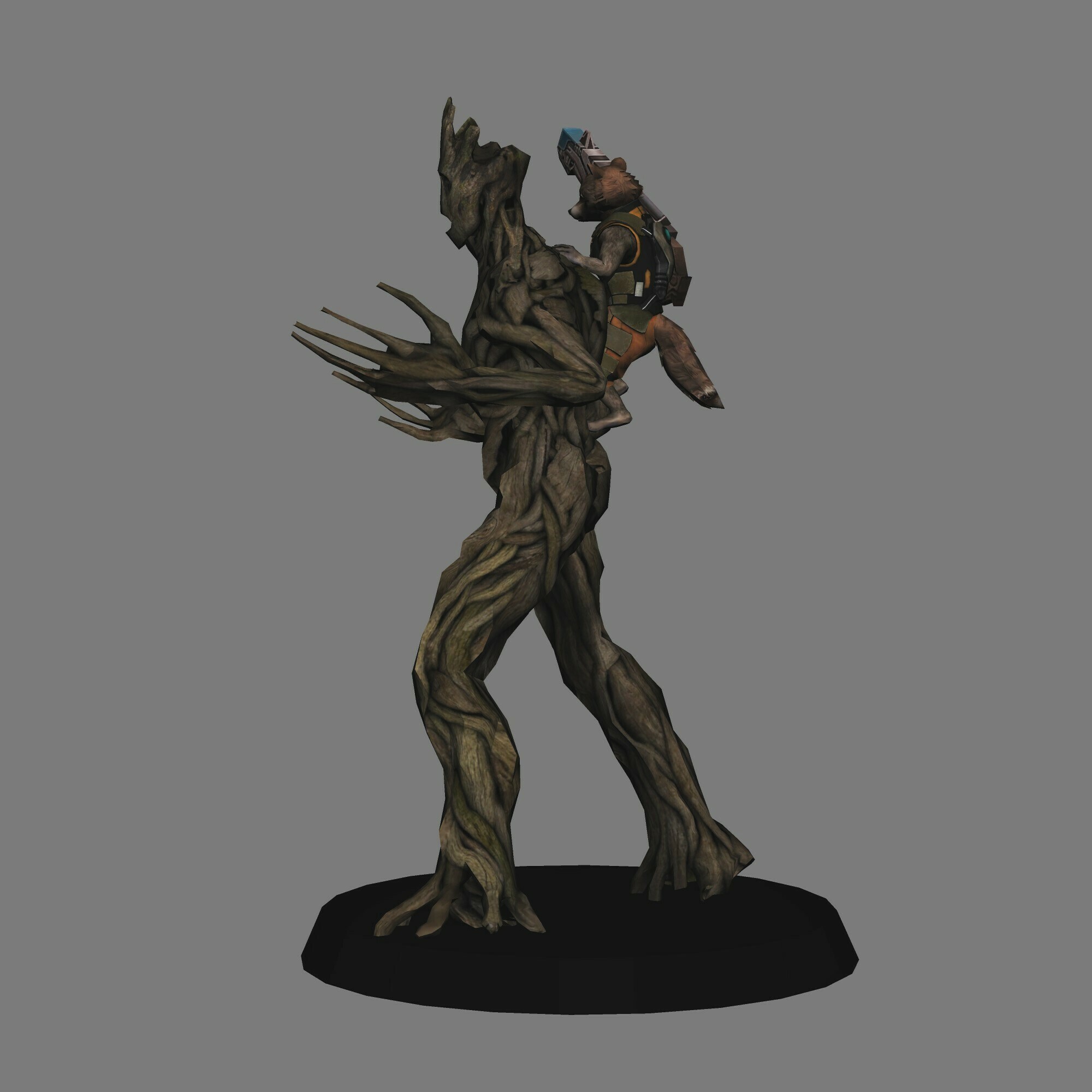 🚀 Groot and Rocket - Guardians of the Galaxy LOW POLYGONS AND NEW ...