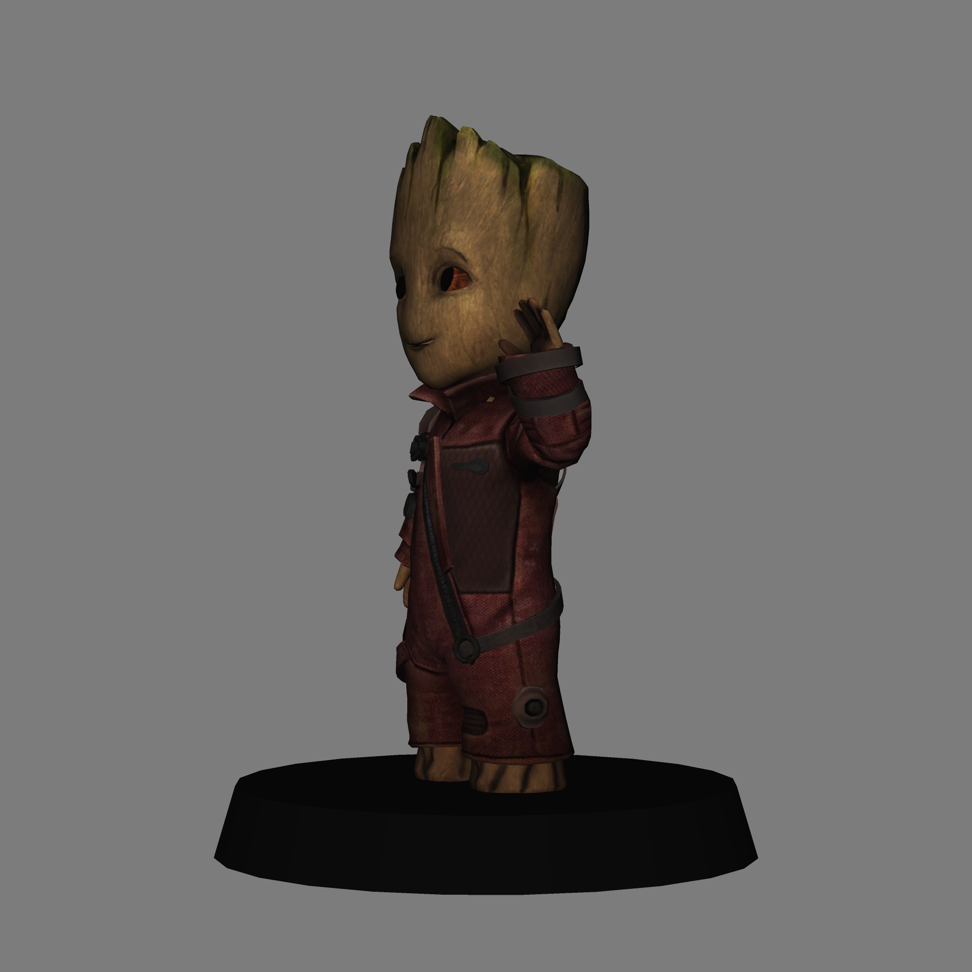 STL file Baby Groot - Guardians of the Galaxy Vol. 2 LOW POLYGONS AND ...