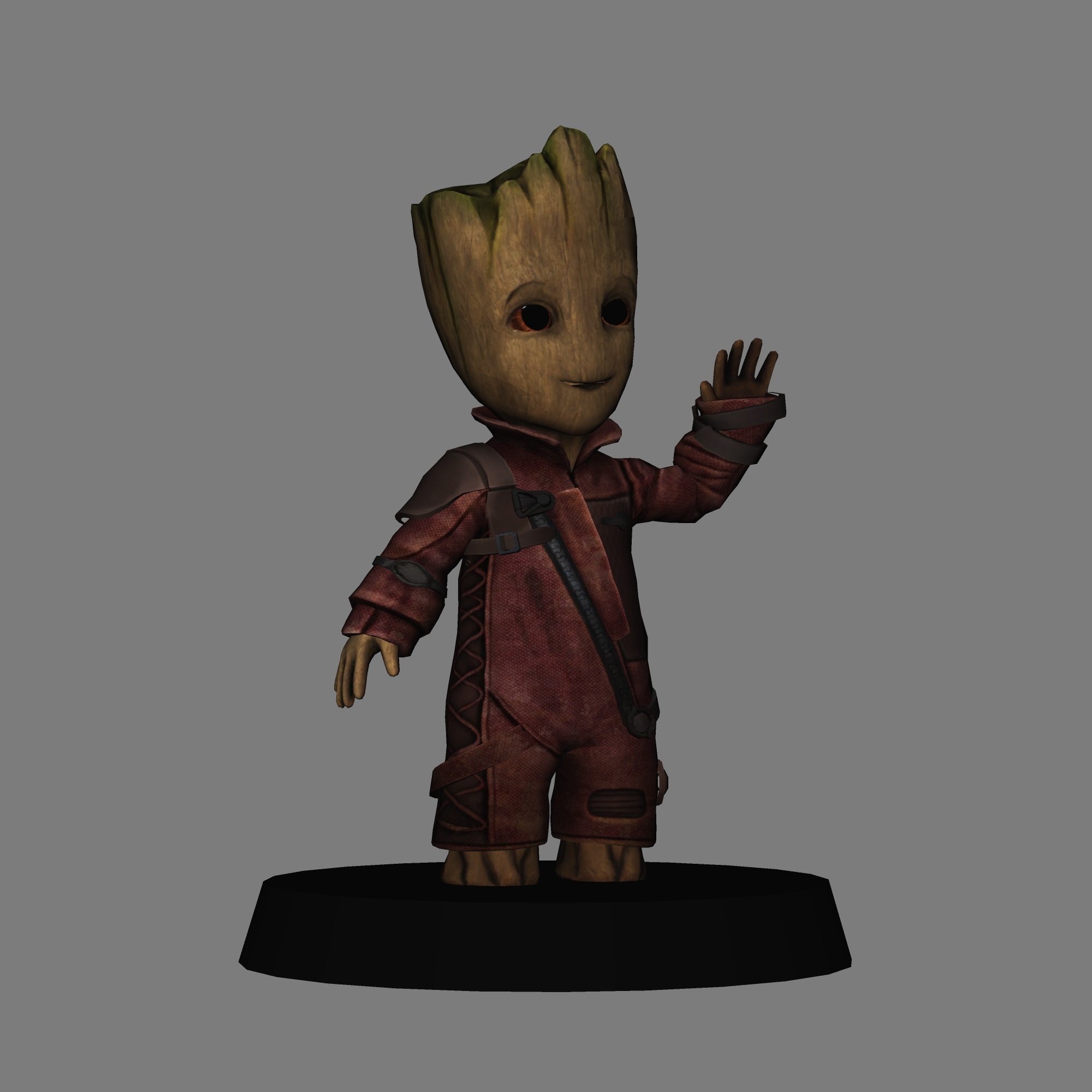 STL file Baby Groot - Guardians of the Galaxy Vol. 2 LOW POLYGONS AND ...