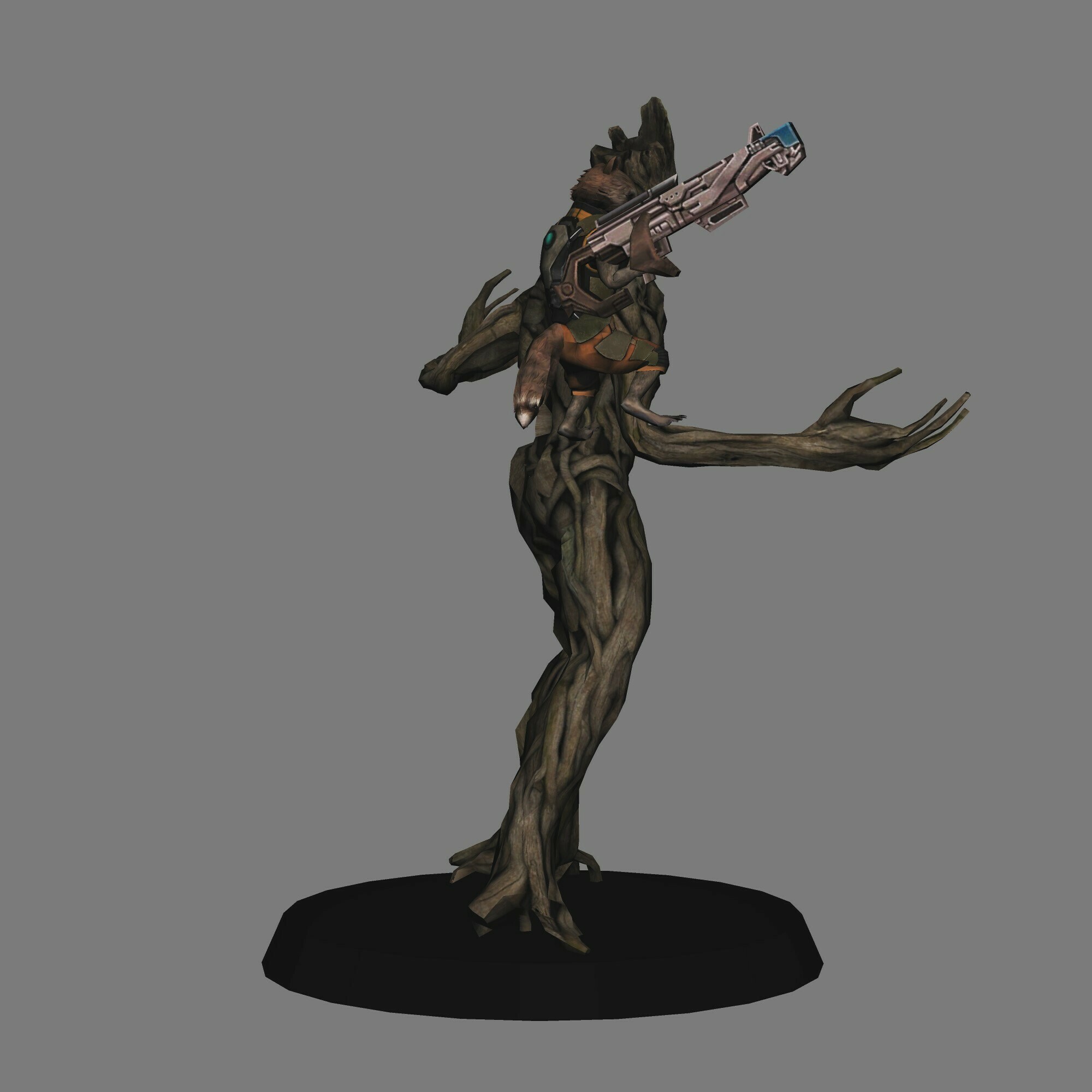 🚀 Groot and Rocket - Guardians of the Galaxy LOW POLYGONS AND NEW ...