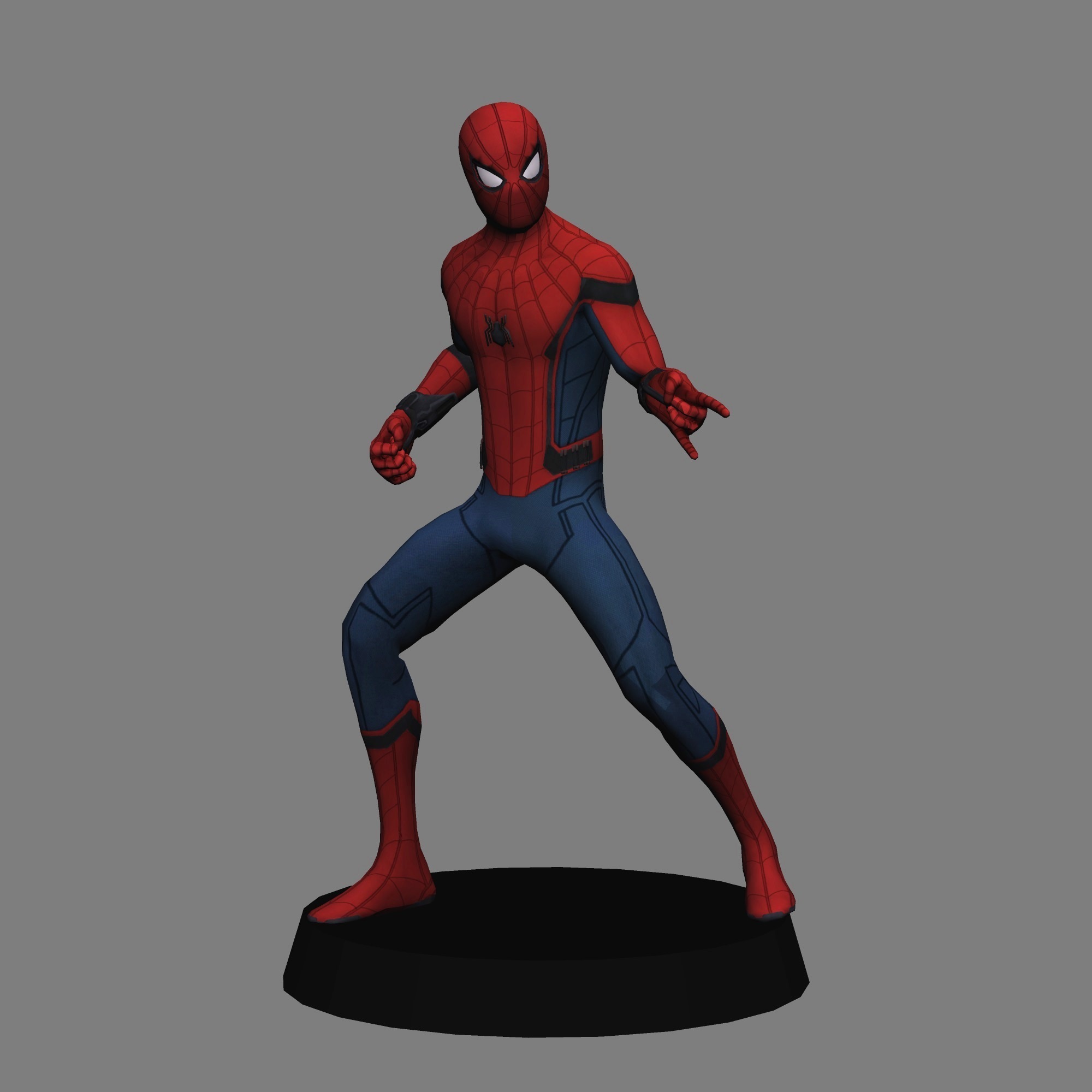 Файл STL Spiderman Stark Suit - Spiderman Homecoming LOW POLYGONS AND ...