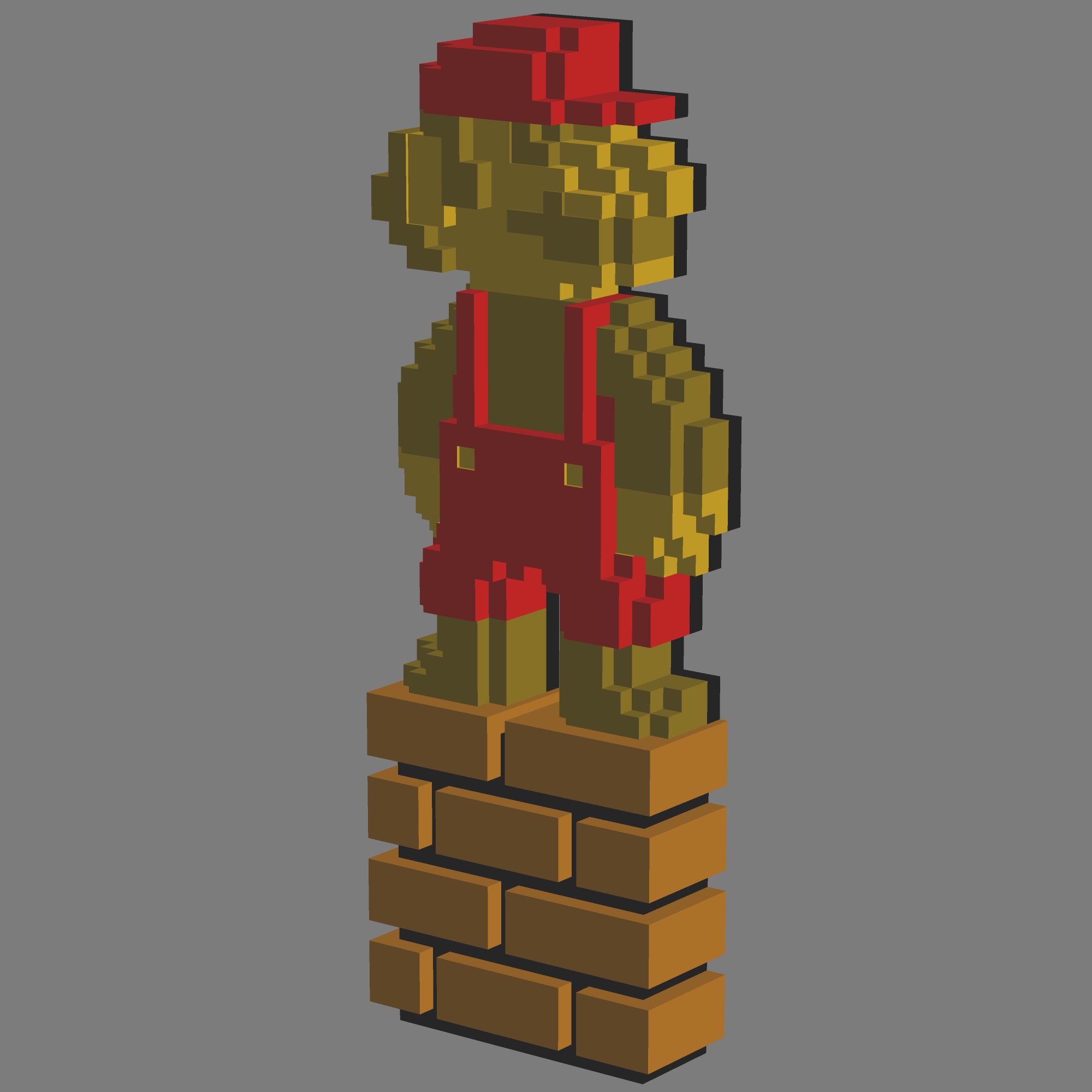 🎲 Super Mario Bros 8 bit pixel 3d print・ STL File for ・Cults