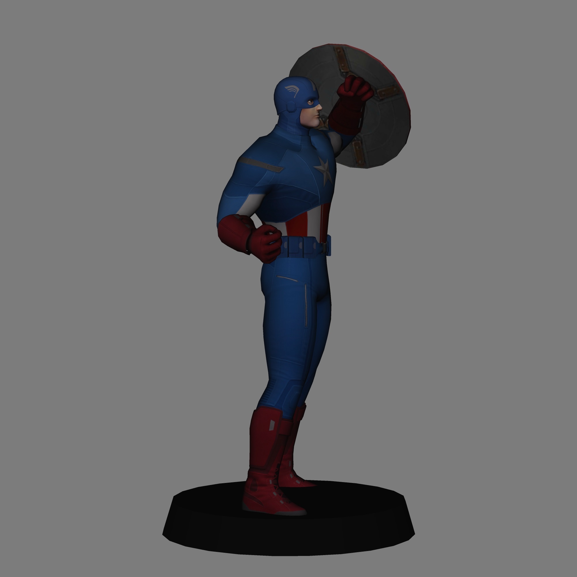 STL file Captain America - Avengers LOW POLYGONS AND NEW EDITION 🦸 ・3D ...