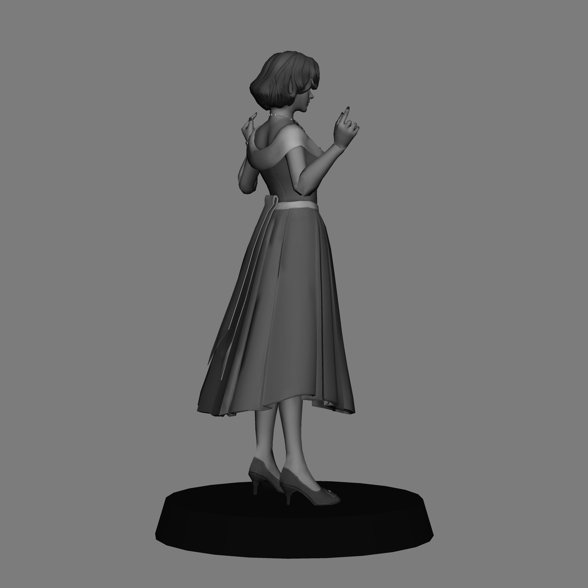 STL file Wanda Maximoff 50's - Wandavision LOW POLYGONS AND NEW EDITION ...