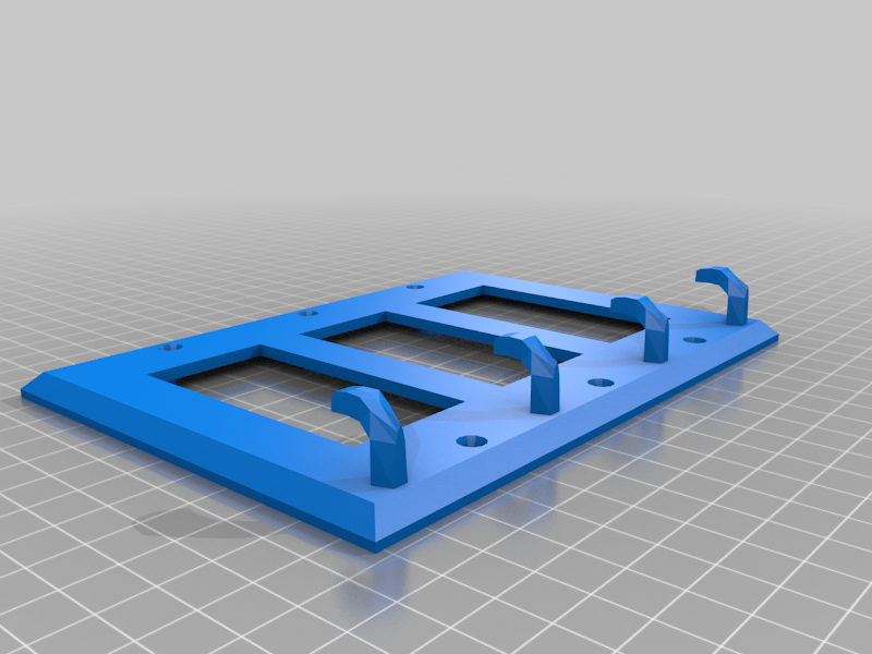 Free 3D file 3-gang Decora wall plate with 4 key hooks 🔑 ・3D print ...
