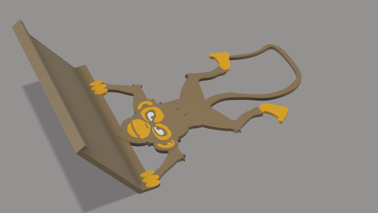 🐒 Monkey charging phone holder・Free STL File for ・Cults