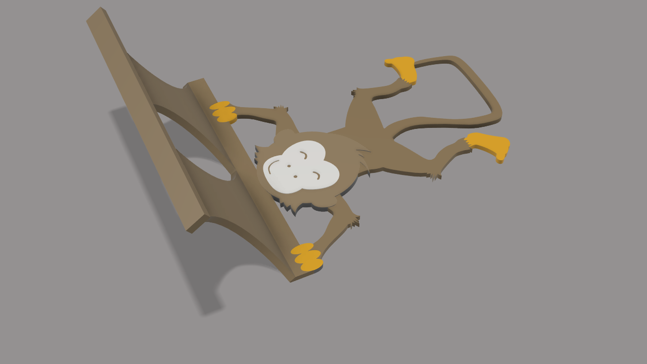 🐒 Monkey charging phone holder・Free STL File for ・Cults