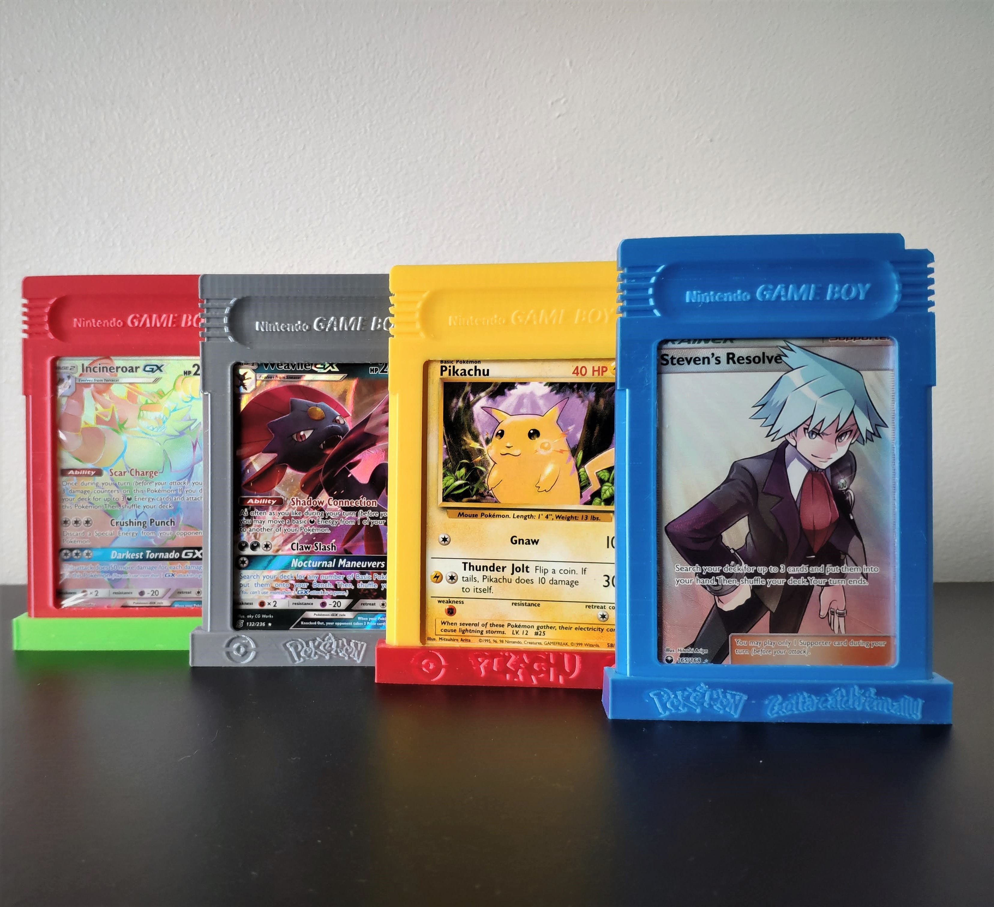 🐉 Gameboy Catridge Trading Card Display・ STL File for 3D printing・Cults