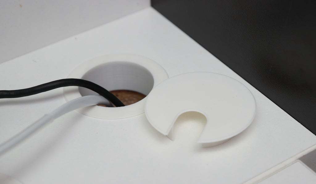 Free STL file Desk cable grommet 🔌 ・Design to download and 3D print・Cults