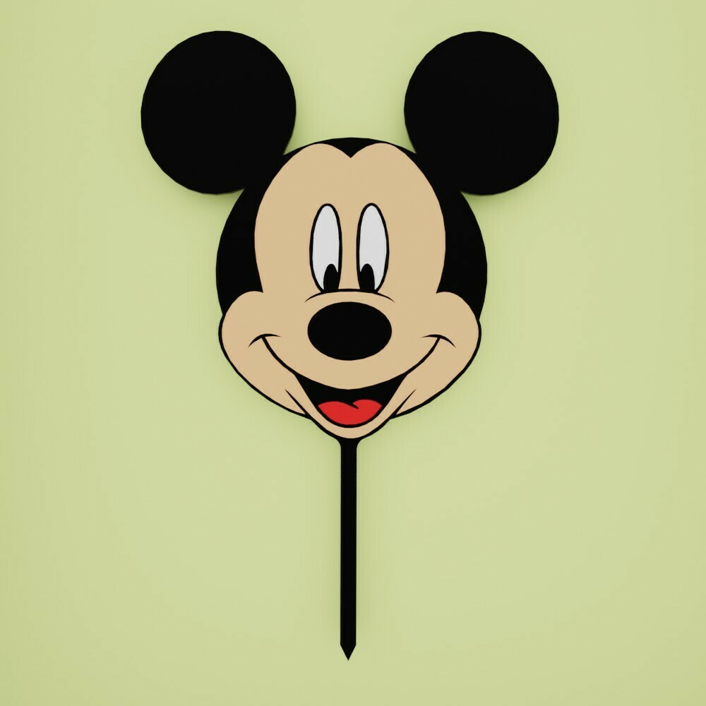 🍰 Adorno para tarta de Mickey・Archivo STL para ・Cults