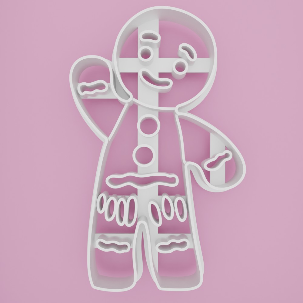 Stl File Gingerbread Man 2 Cookie Cutter 👨 ・3d Printing Model To Download・cults