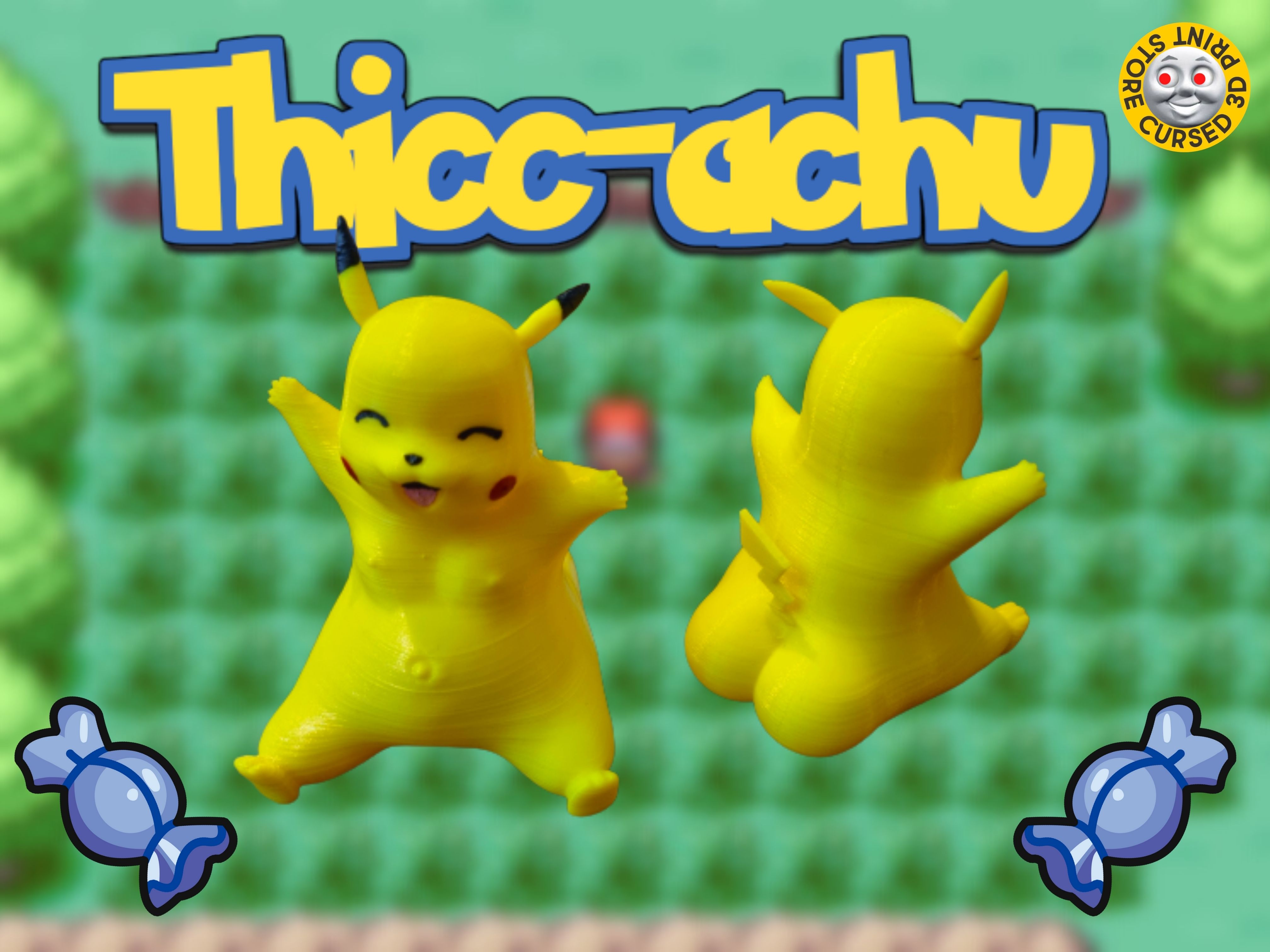 STL file Thicc-achu (Fat Pikachu) 🐉・3D printable model to download・Cults