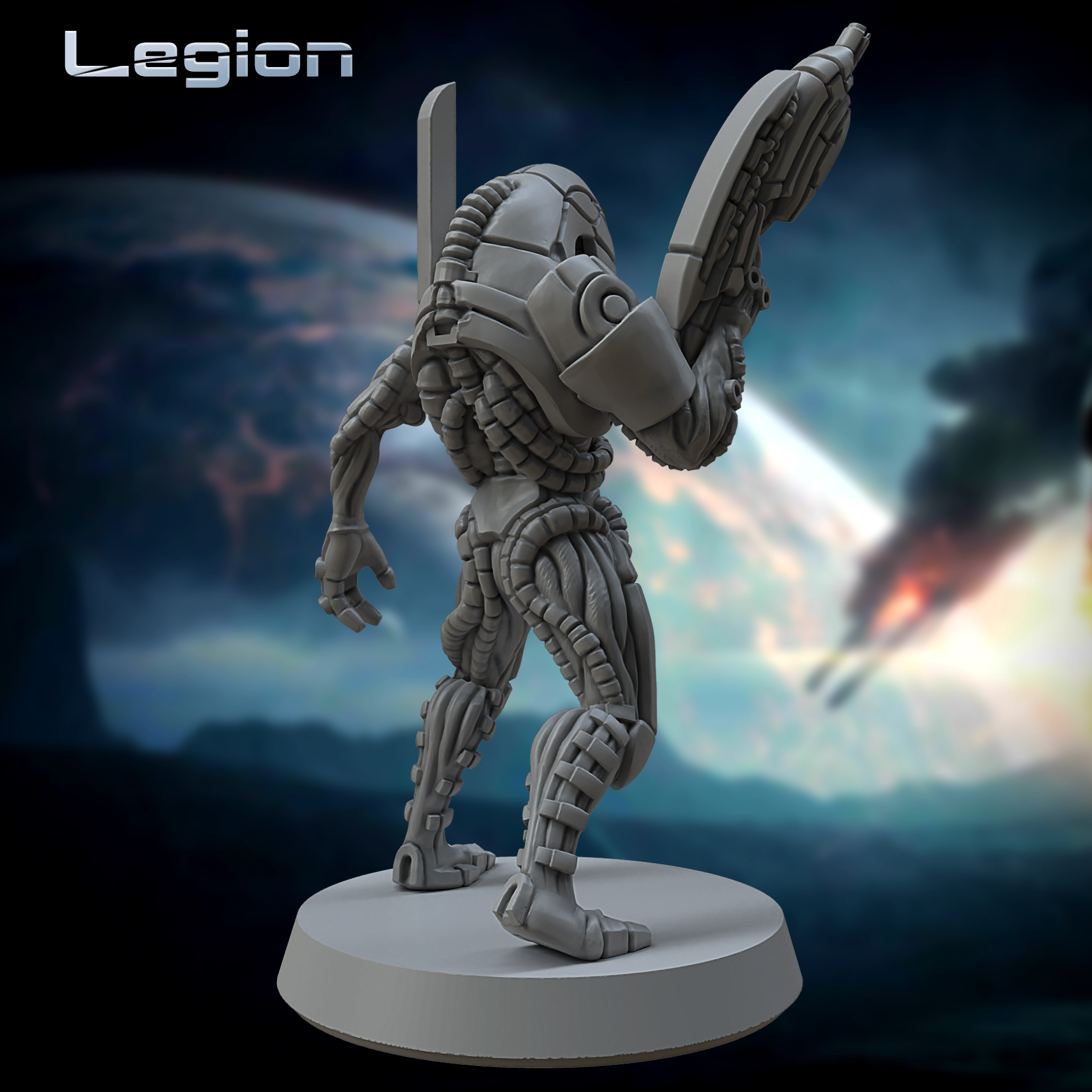 🎮 Legion (Geth) Pre-supported・ 3D File for ・Cults