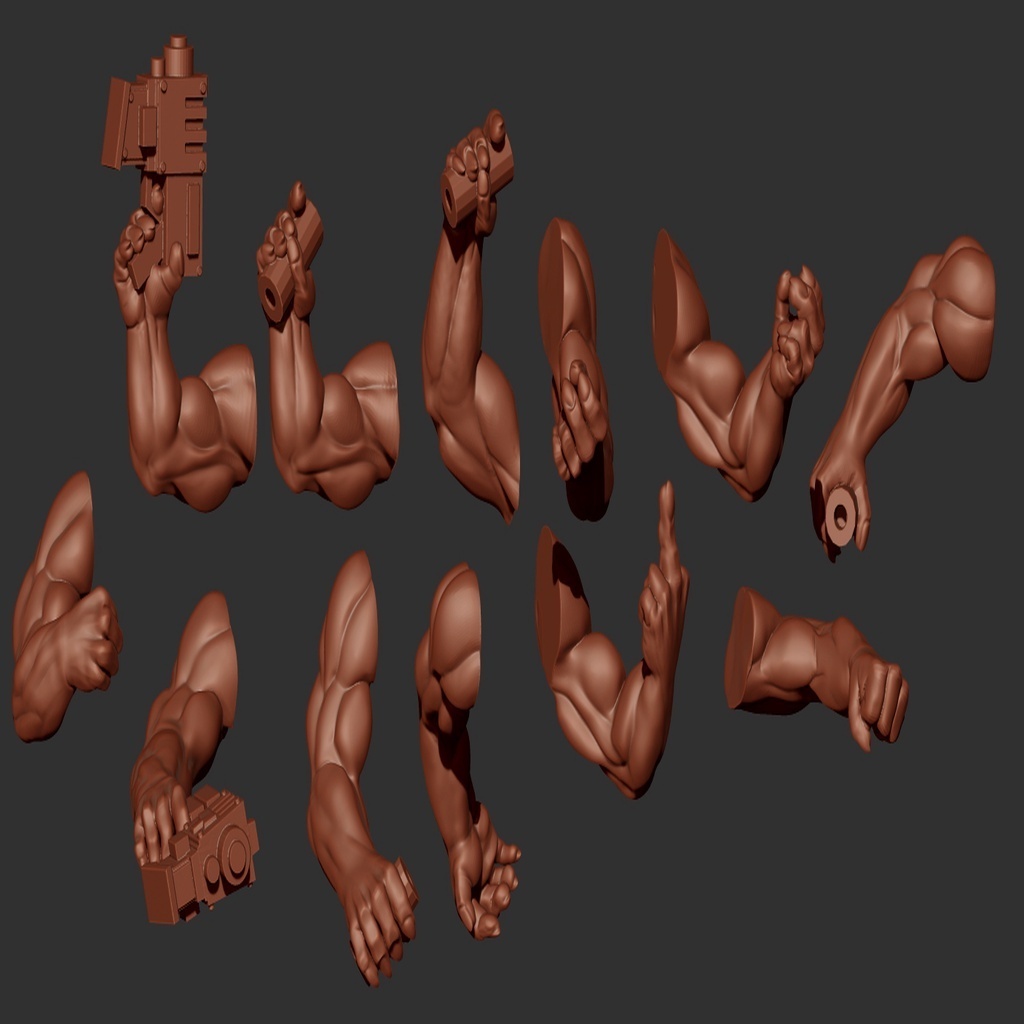 Free 3D file Ork Ladz Heads and Arms 🎲・3D printing design to download・Cults