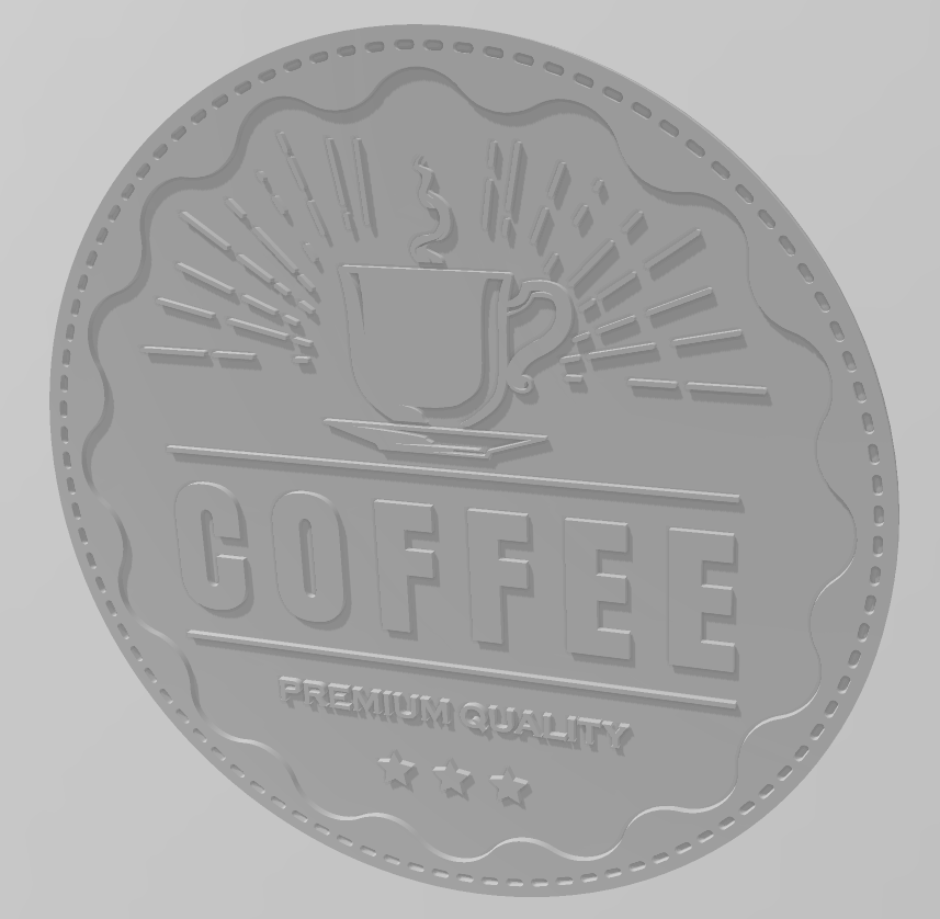 STL file COFFEE LOGO NO2 ☕ ・3D print model to download・Cults