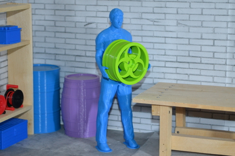 👨 Scale 1/10 worker pose・ STL File for ・Cults