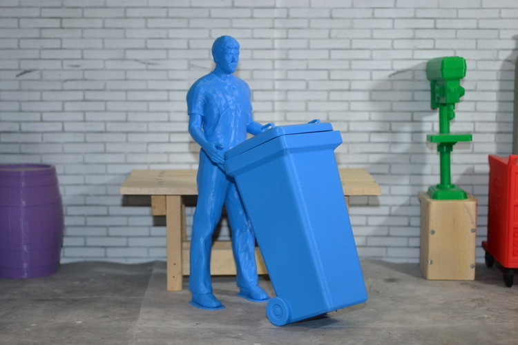 👨 Scale 1/10 worker pose・ STL File for ・Cults