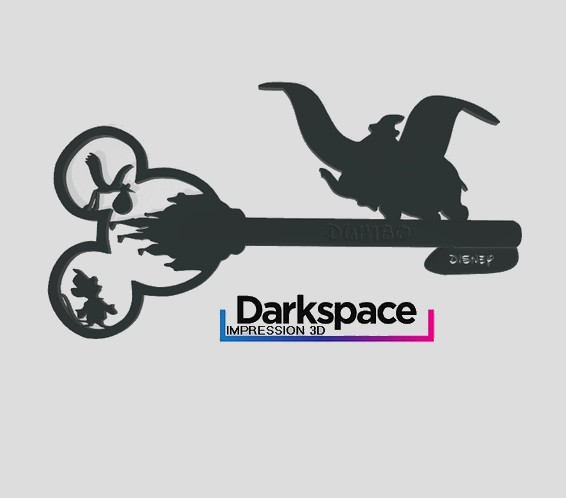 🔑 Disney Dumbo Key・ STL File for ・Cults