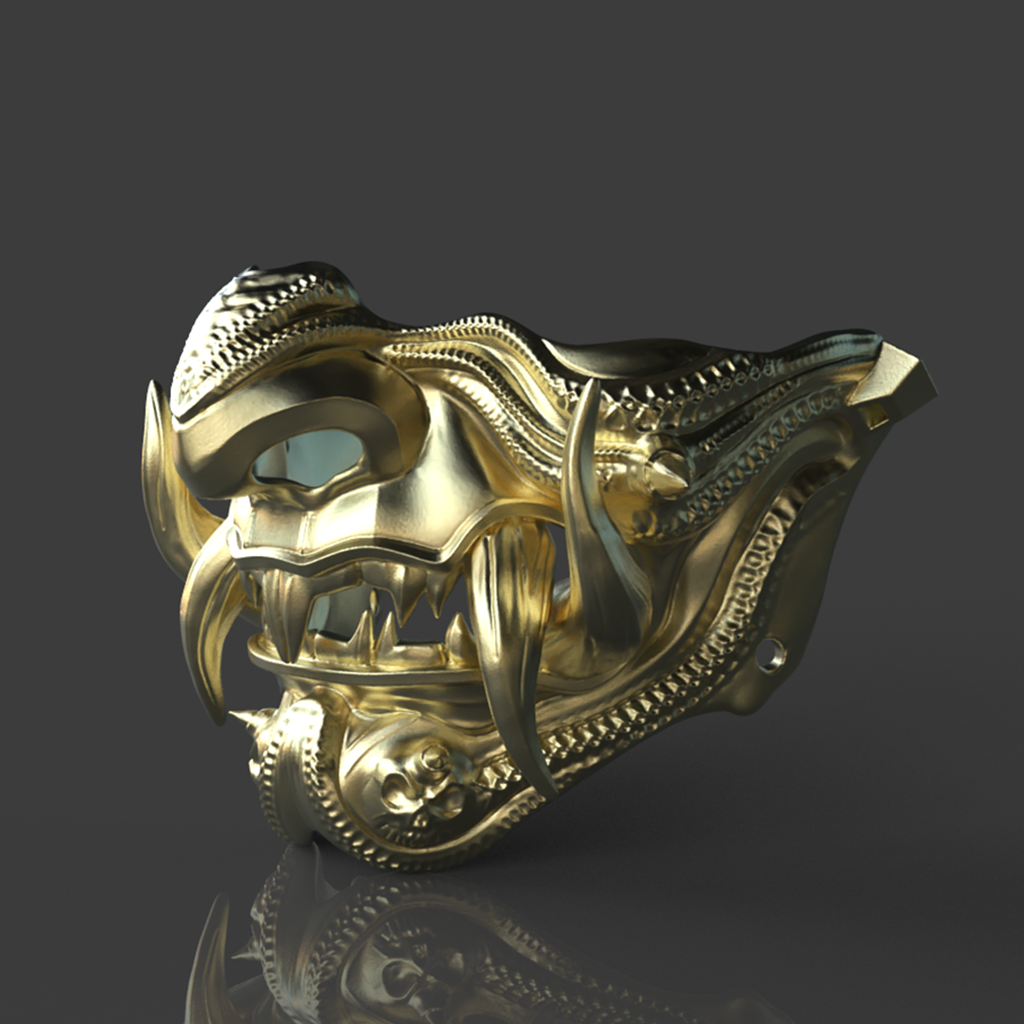 🗡️ Samurai Mask III・ STL File for ・Cults