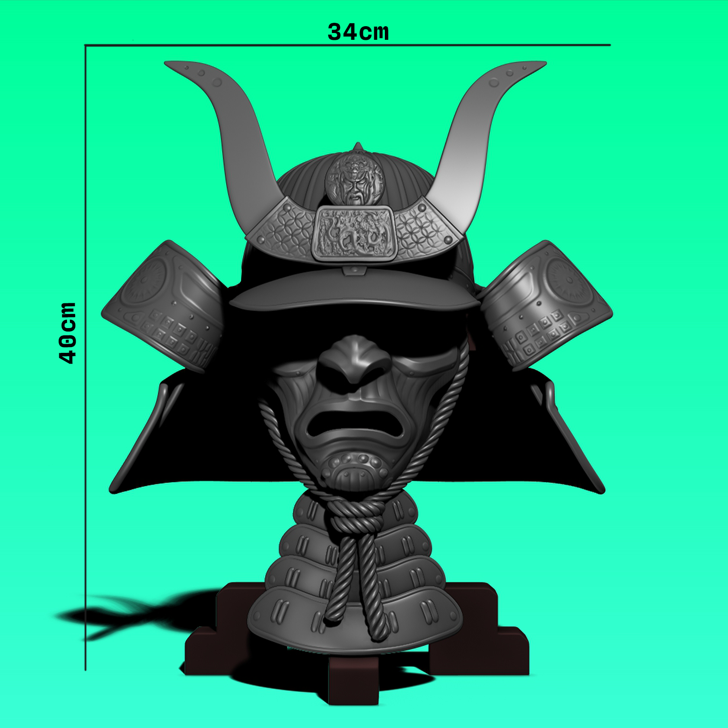 🗡️ SAMURAI HELMET - KABUTO III・ STL File for 3D printing・Cults