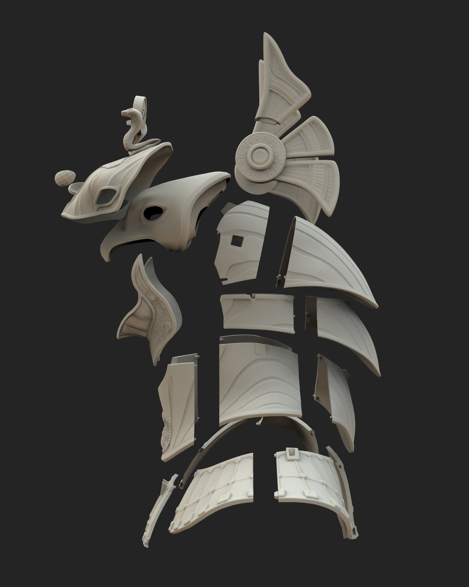 STL file Horus helmet v2 🪖・3D print model to download・Cults