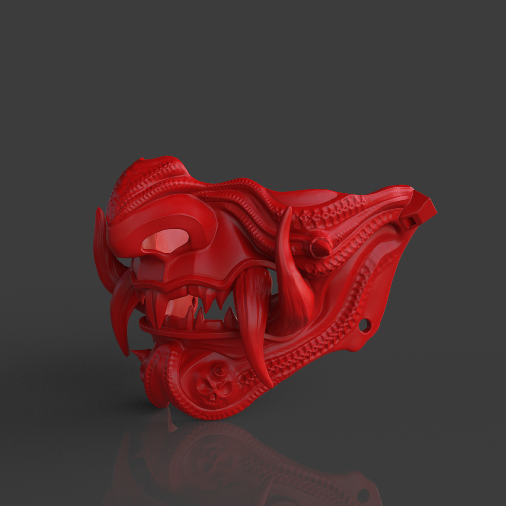 🗡️ Samurai Mask III・ STL File for ・Cults