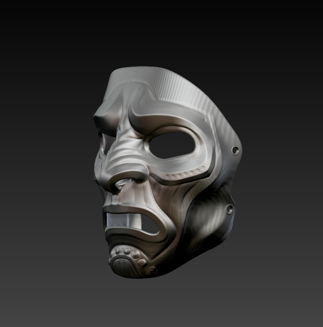 OBJ file Samurai mask IV 🗡️ ・3D printing model to download・Cults