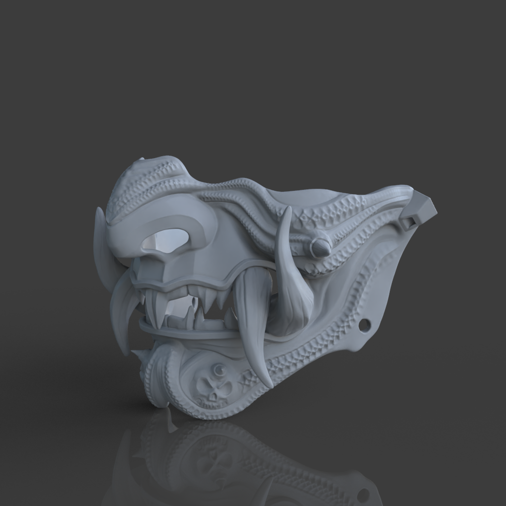 🗡️ Samurai Mask III・ STL File for ・Cults
