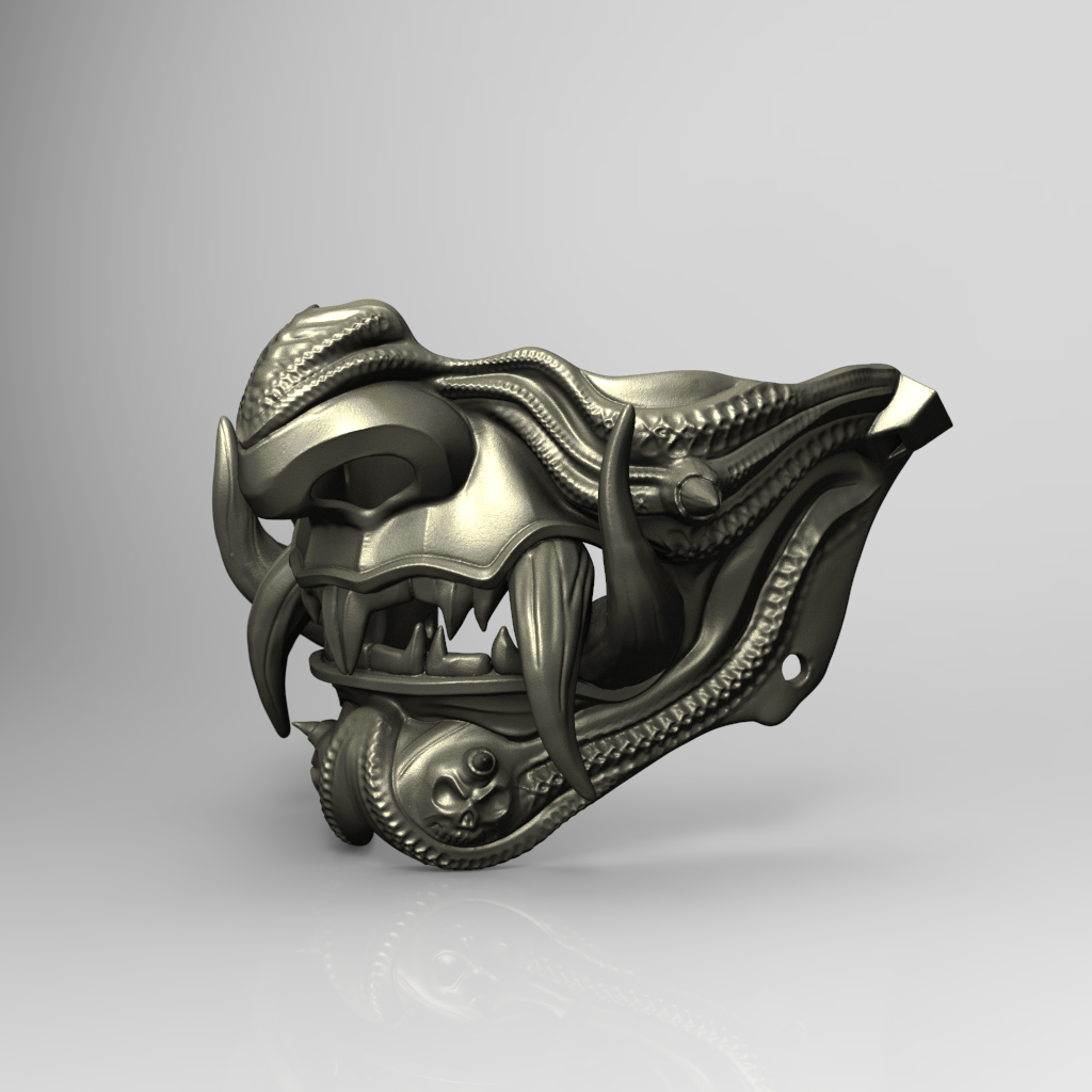 🗡️ Samurai Mask III・ STL File for ・Cults
