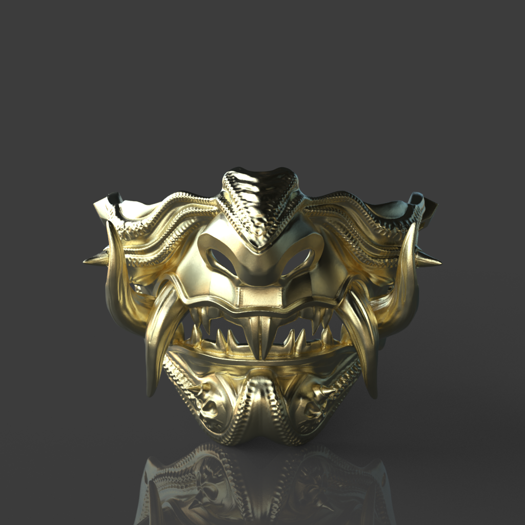 🗡️ Samurai Mask III・ STL File for ・Cults