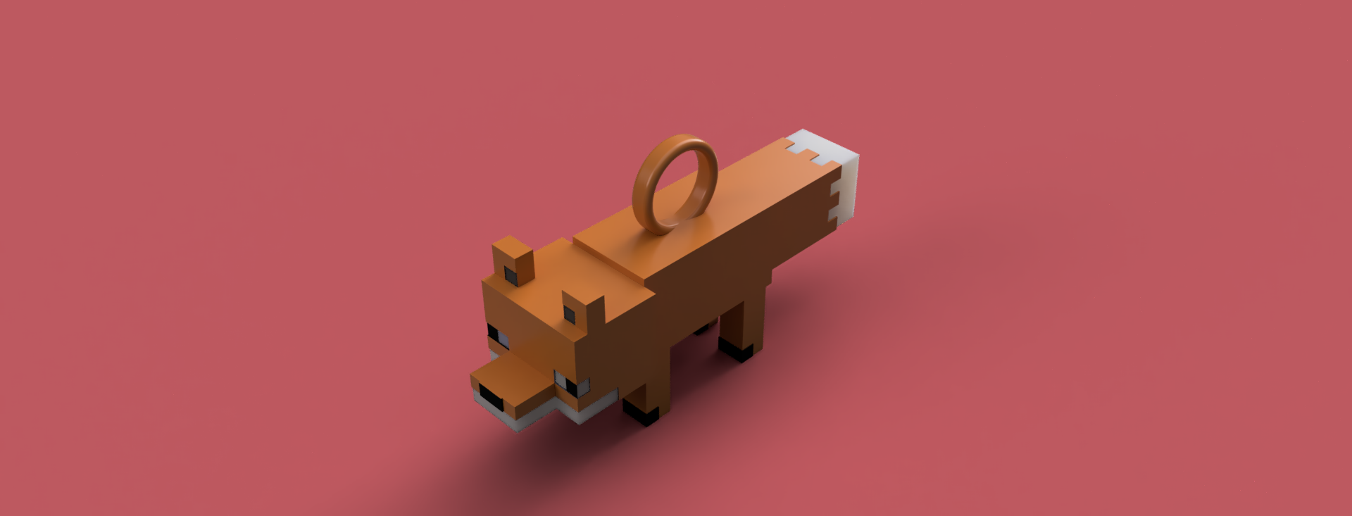STL file Minecraft Fox Standing, Sitting, Sleeping (Keychain) 🦊 ・3D ...