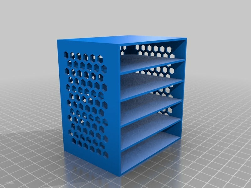 Free STL file My Customized drawer box with hex pattern sides 📦 ・3D ...