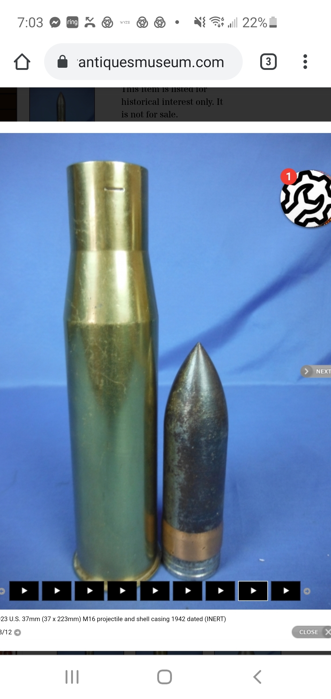 🐚 WW2 37mm Shell Casing M3 cannon・Free STL File for ・Cults