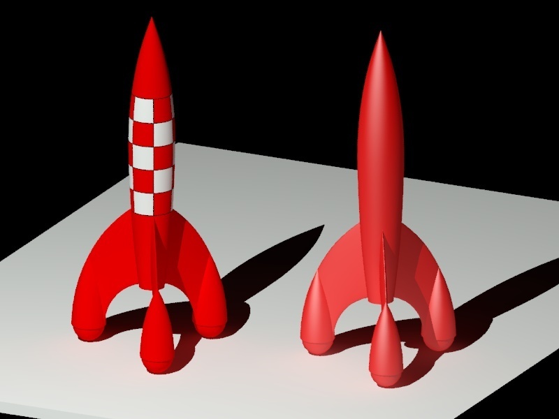 Fichier STL gratuit FUSEE TINTIN 🎨 ・Design à télécharger et à imprimer en 3D・Cults