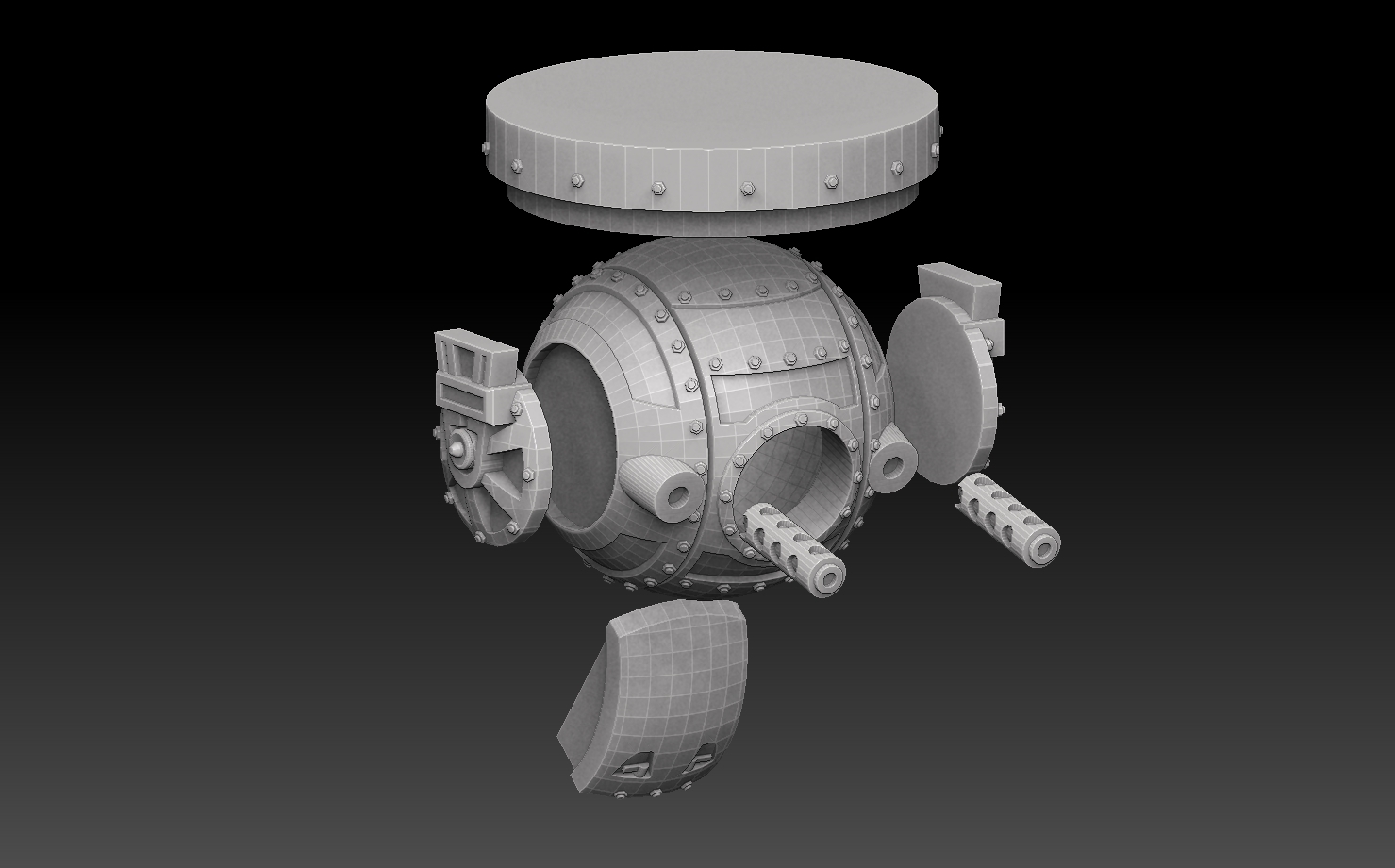 Ball Turret・ 3D File for ・Cults