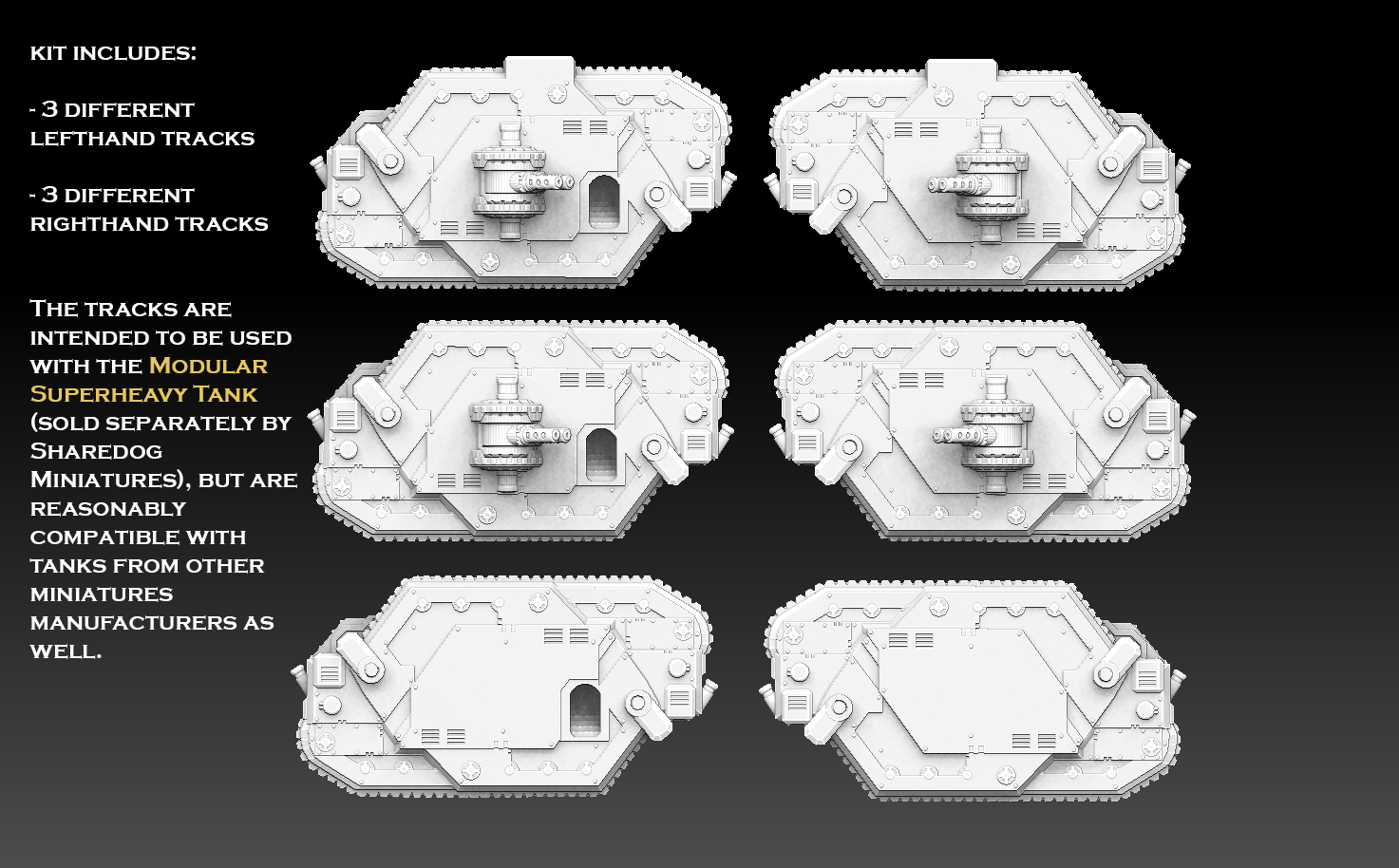 🪖 Rhomboid Tank Tracks・ 3D File for ・Cults
