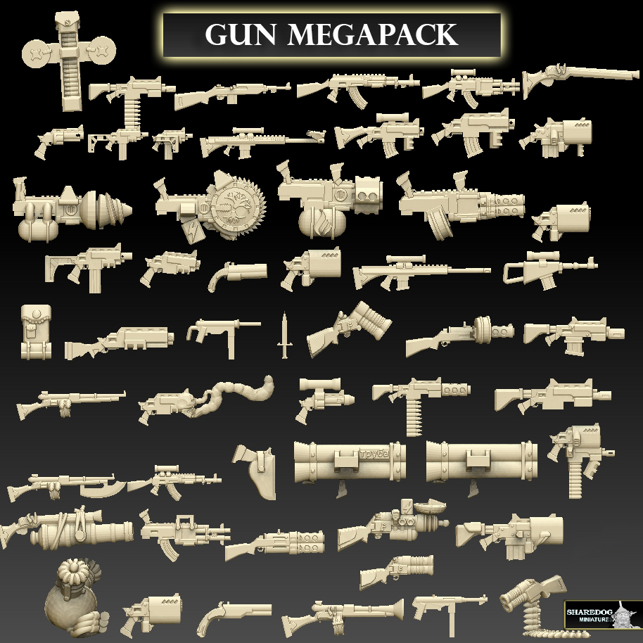 🔫 Gun Megapack・ 3D File for ・Cults