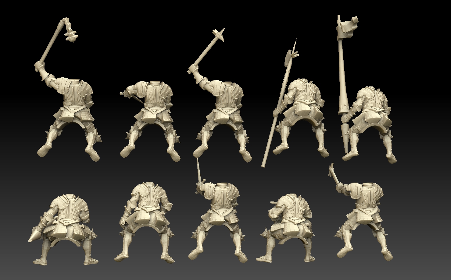 3D file Ram Knights Megapack 🐏 ・3D printing model to download・Cults