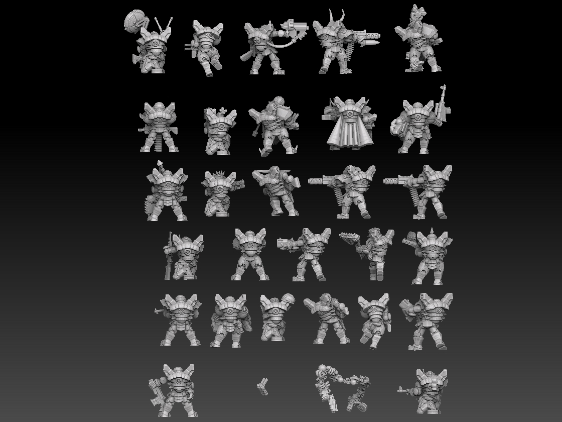 STL file Ork Astroknight Megapack 🪖 ・3D printer model to download・Cults