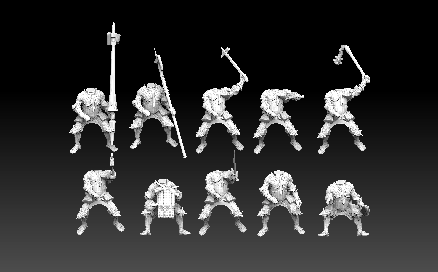 3D file Ram Knights Megapack 🐏 ・3D printing model to download・Cults