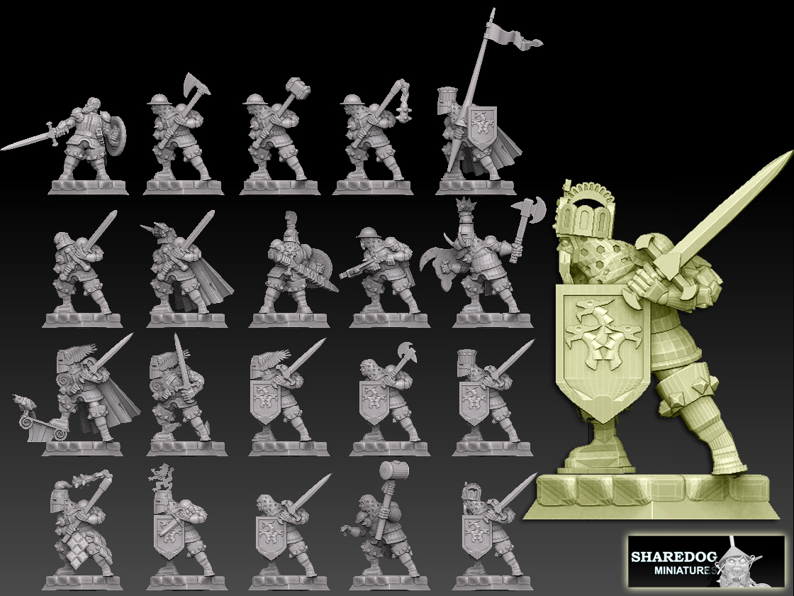 STL file Medieval Knight Megapack ⚔ ・3D printer design to download・Cults