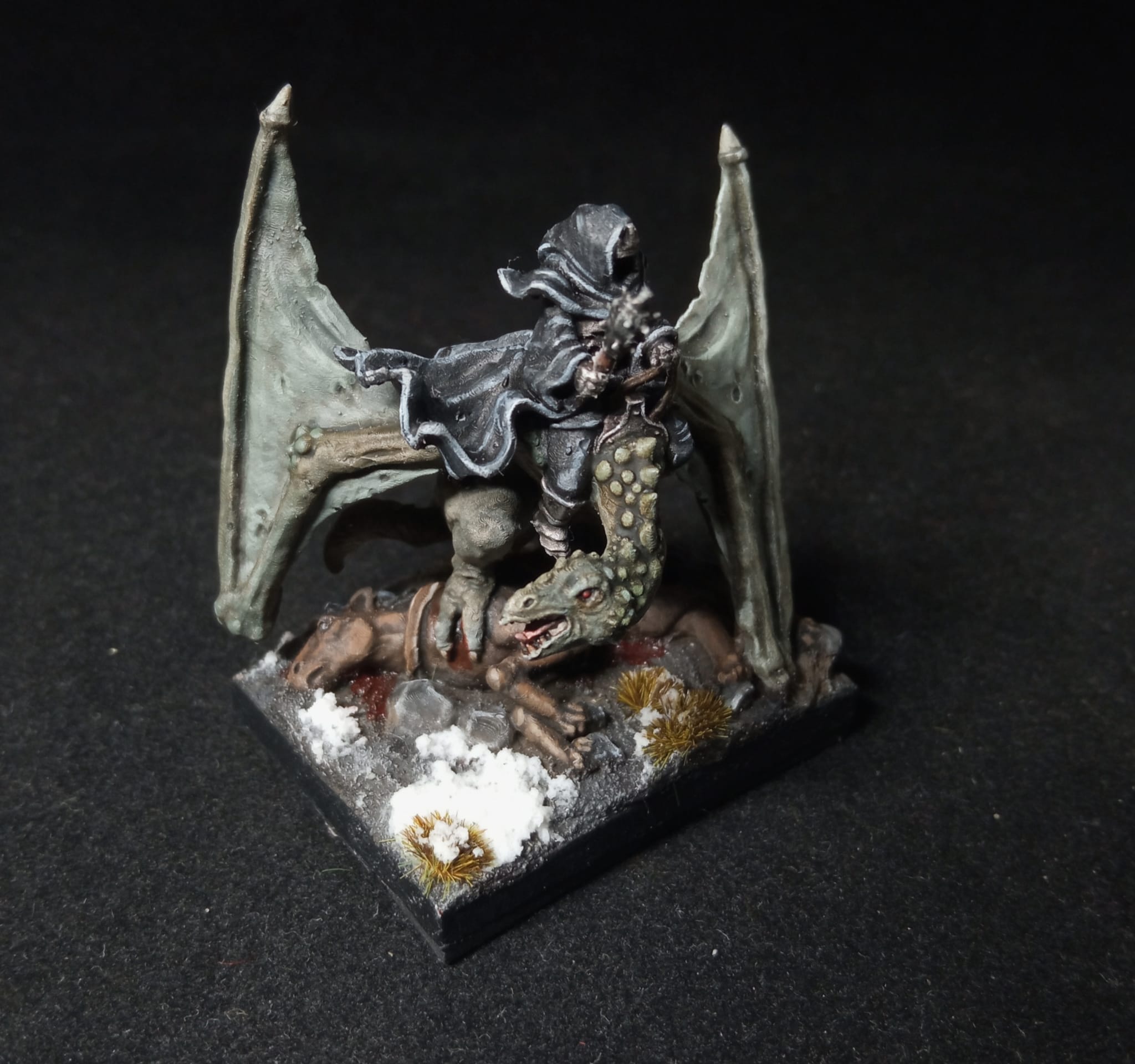 STL file Black Wraith King (Witcher) on winged beast 🤴 ・3D printing ...