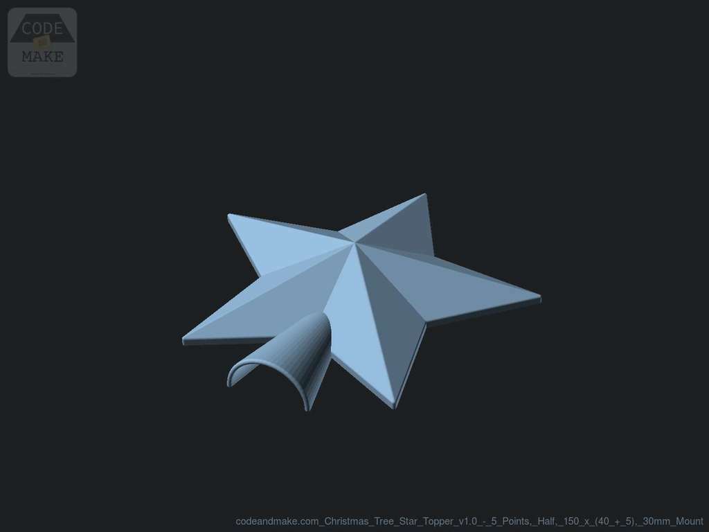 🎄 Fully Customizable Christmas Tree Star Topper・Free STL File for ・Cults